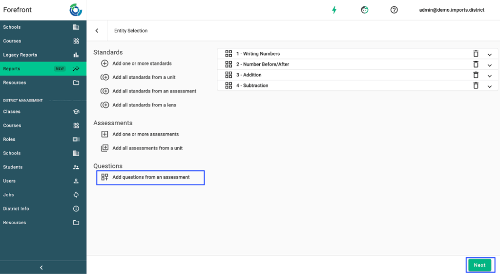 Adding the Global Cohort to Reports - Forefront Education